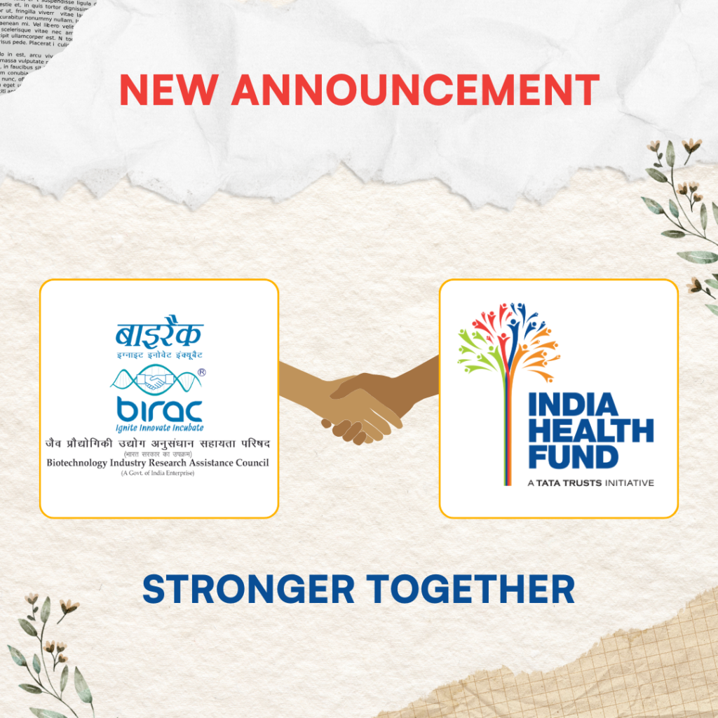 India Health Fund and BIRAC Partnership|IHF